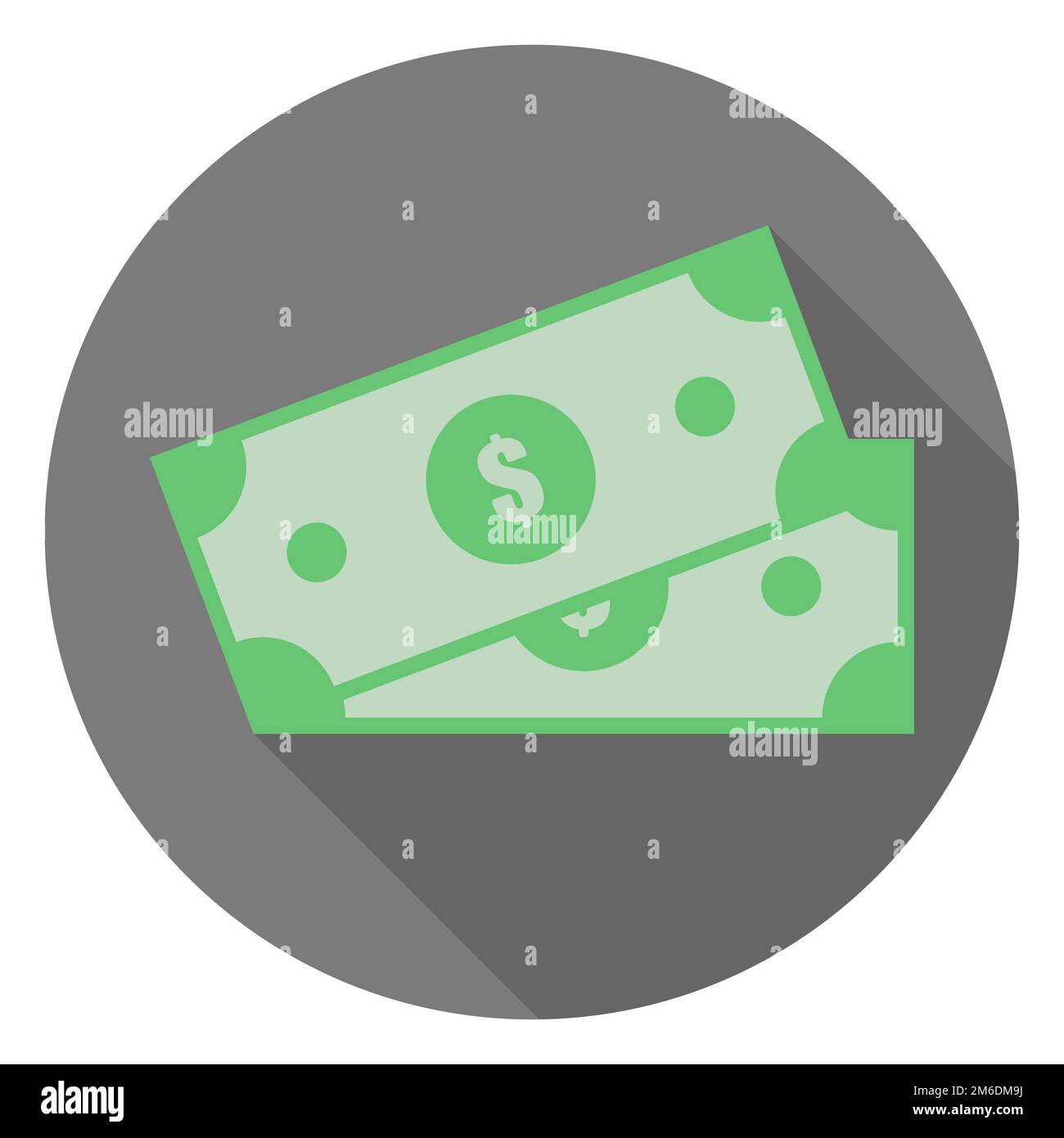 Vector illustration two dollars banknones. Cash icon. Finencial payment ...