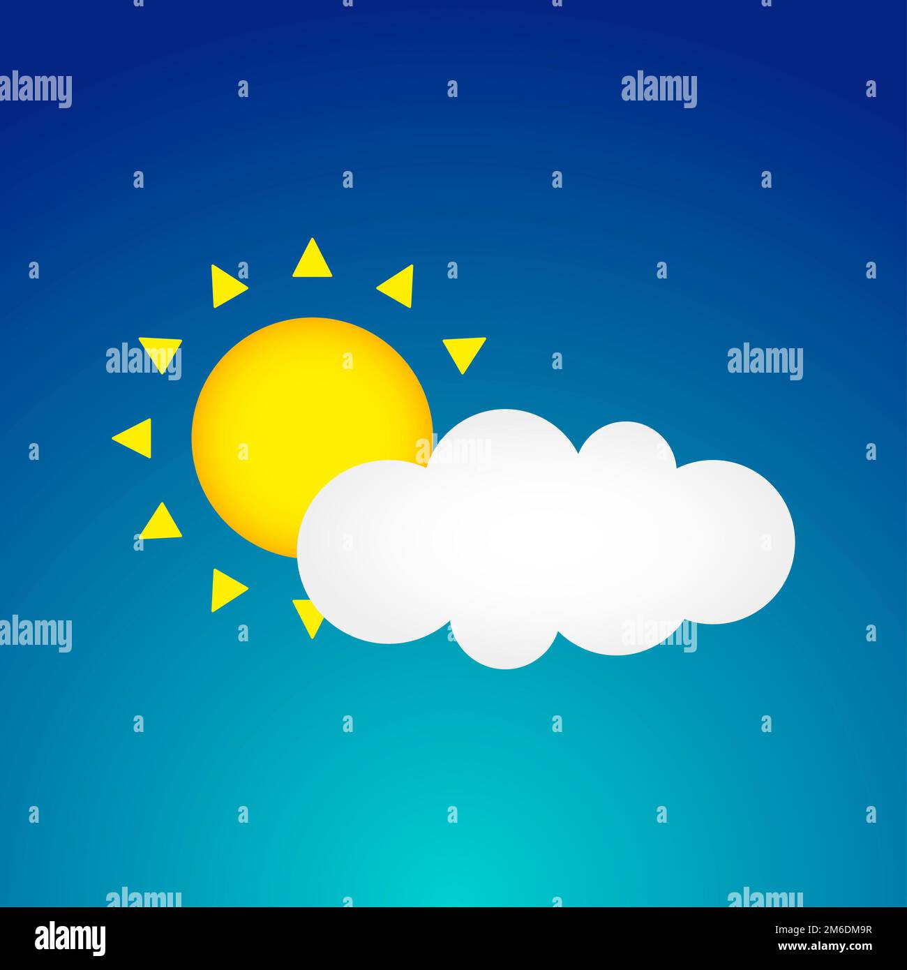 Yellow Sun In Blue Sky