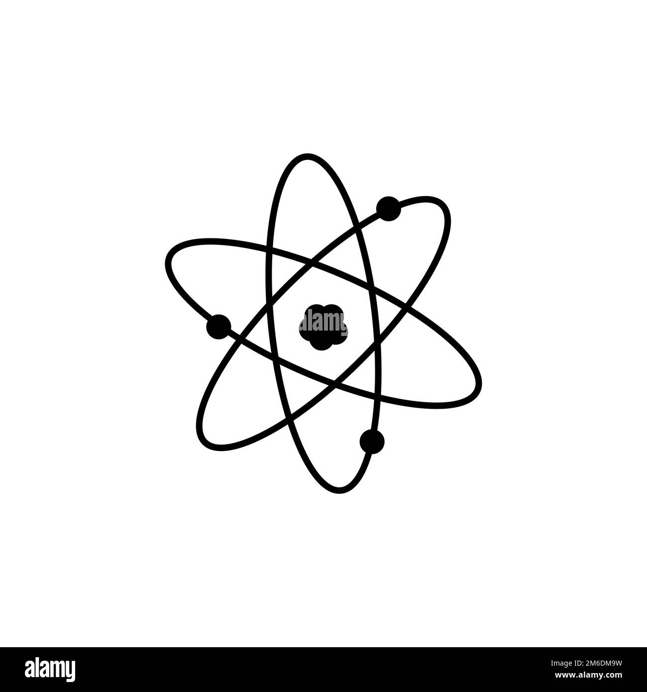 Vector atom icon abstract proton biology DNA Stock Photo - Alamy