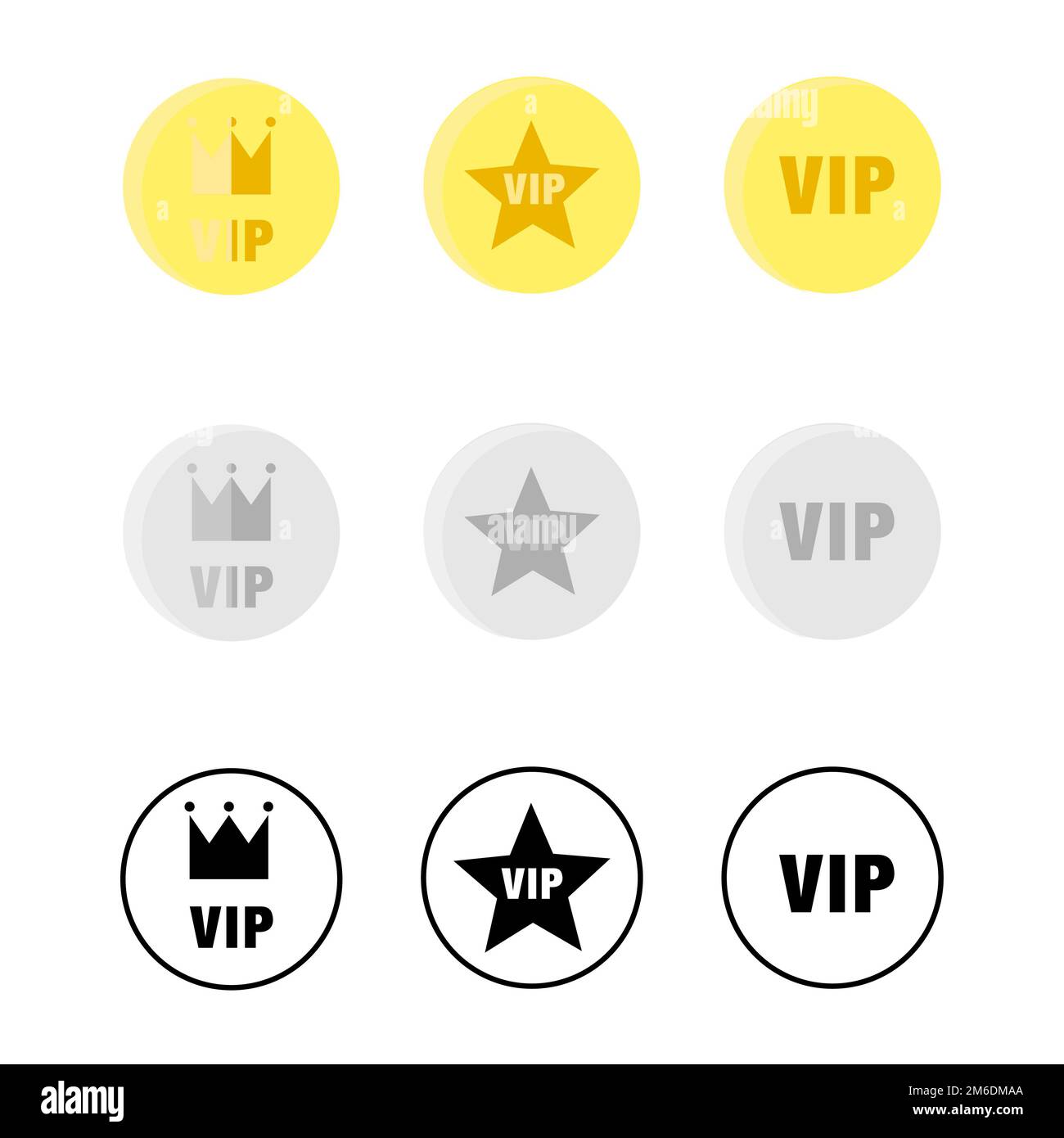 Vector illustration VIP Golden monet luxury Persons success sign Stock ...