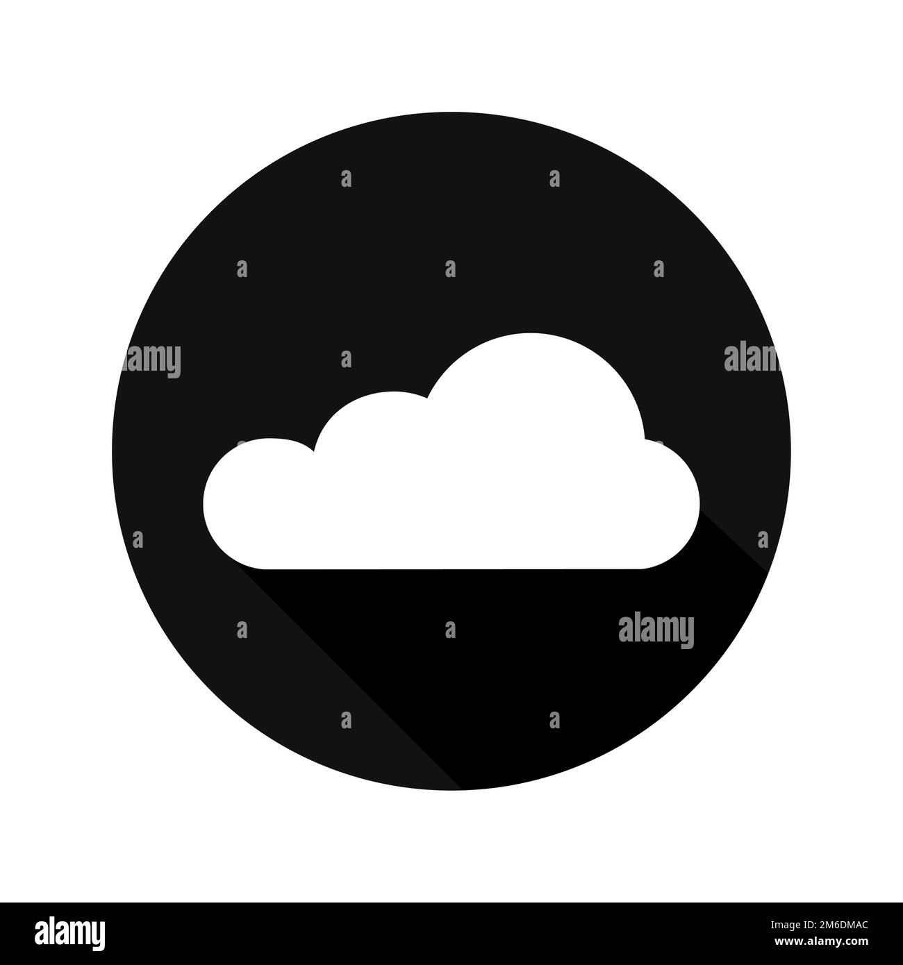 Vector icon of cloud. White cloud. Black background. Sign of cloud ...