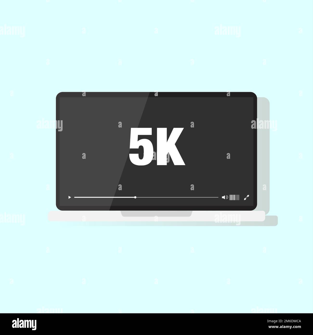 Vector illustration laptop video player web cinema screen Stock Photo ...