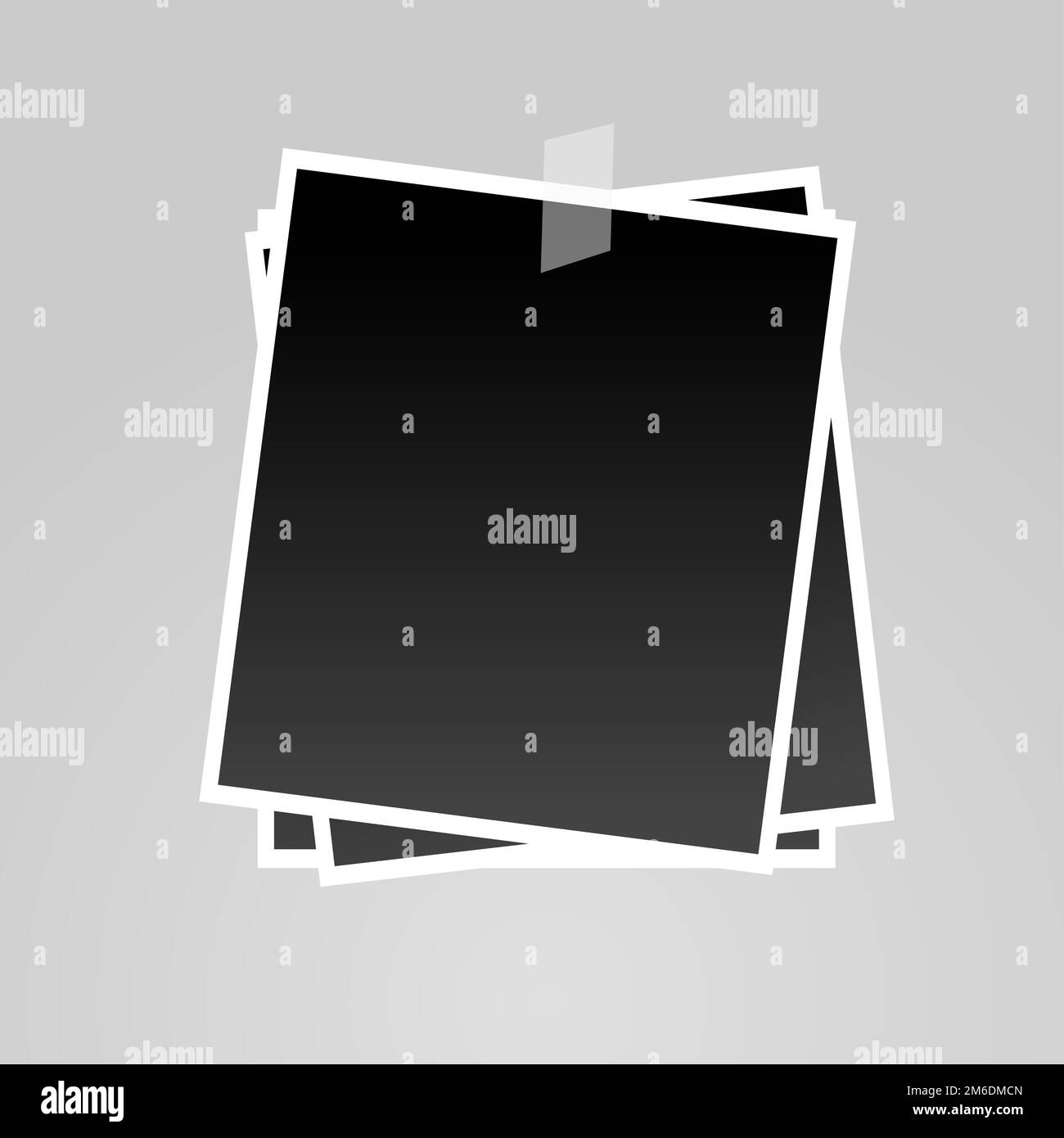 Vector illustration few sticky photos on the wall photo Stock Photo - Alamy