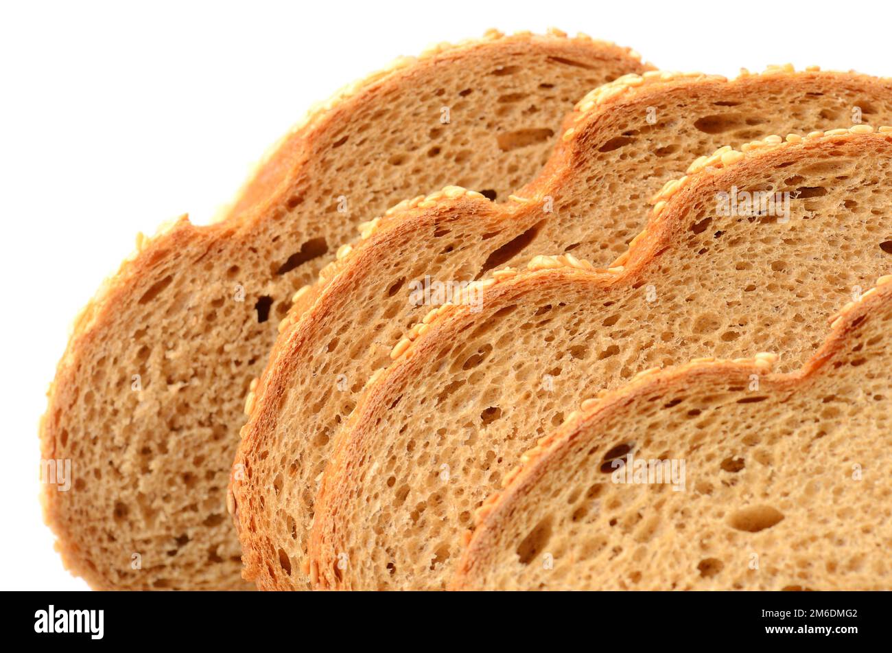 Sliced loaf of bread isolated on white Stock Photo - Alamy