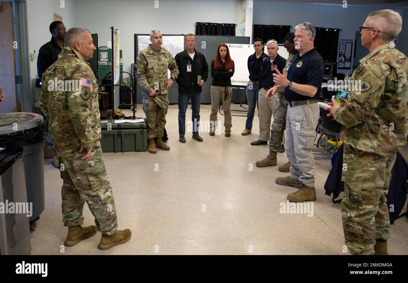 FORT CARSON, Colo. (April 25, 2022) Casey Collins, second from the ...