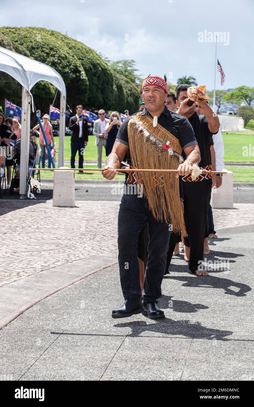 Members of the Polynesian Cultural Center perform a haka during the ...