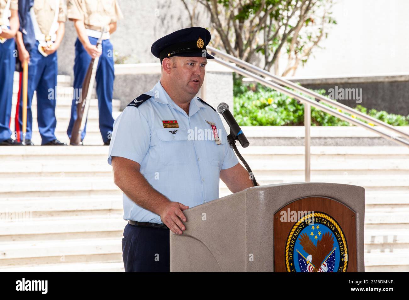 Royal Australian Air Force Cpl. Gregory Yates delivers lines from “The ...