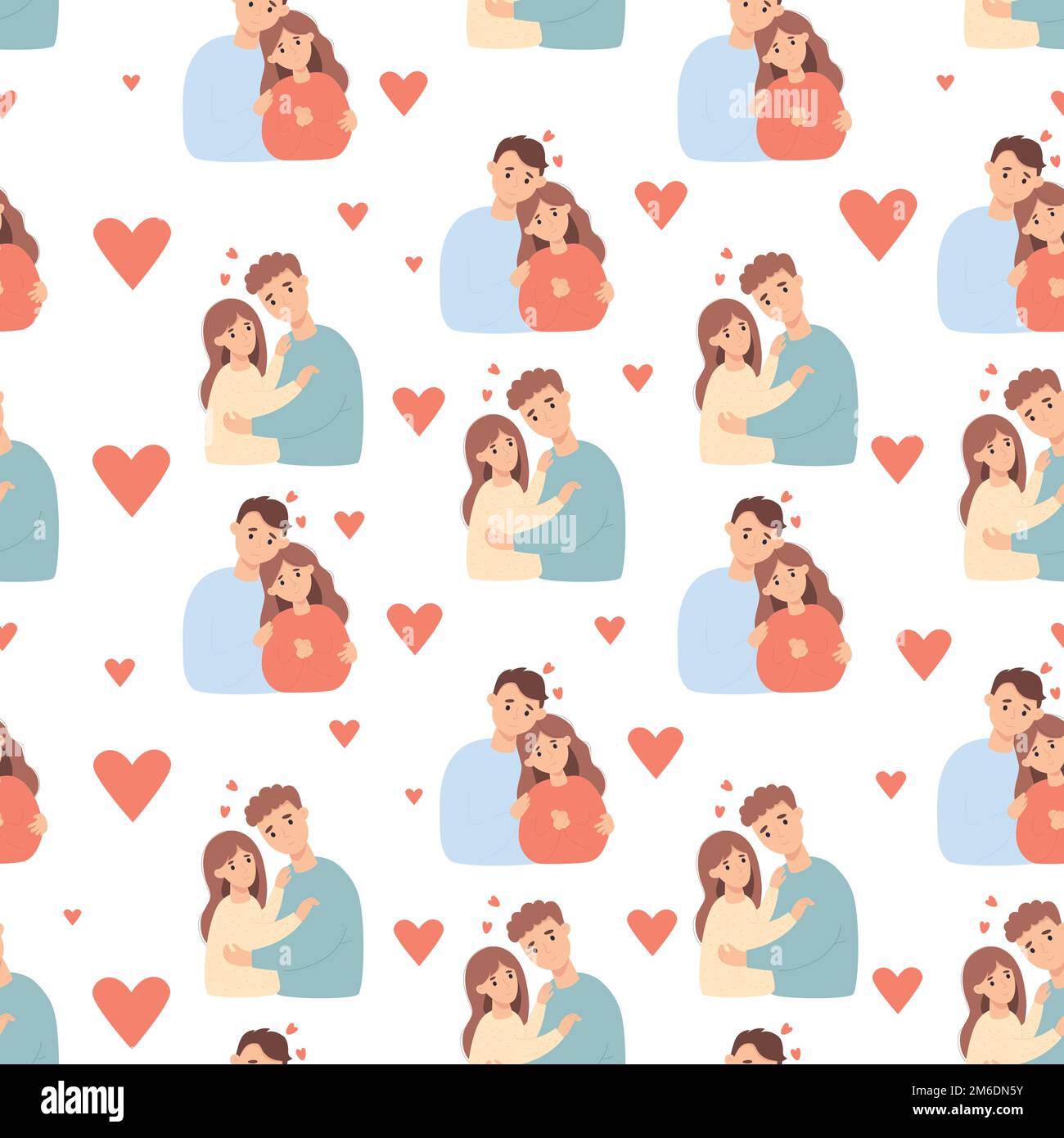 Loving woman hugging beloved Stock Vector Images - Alamy