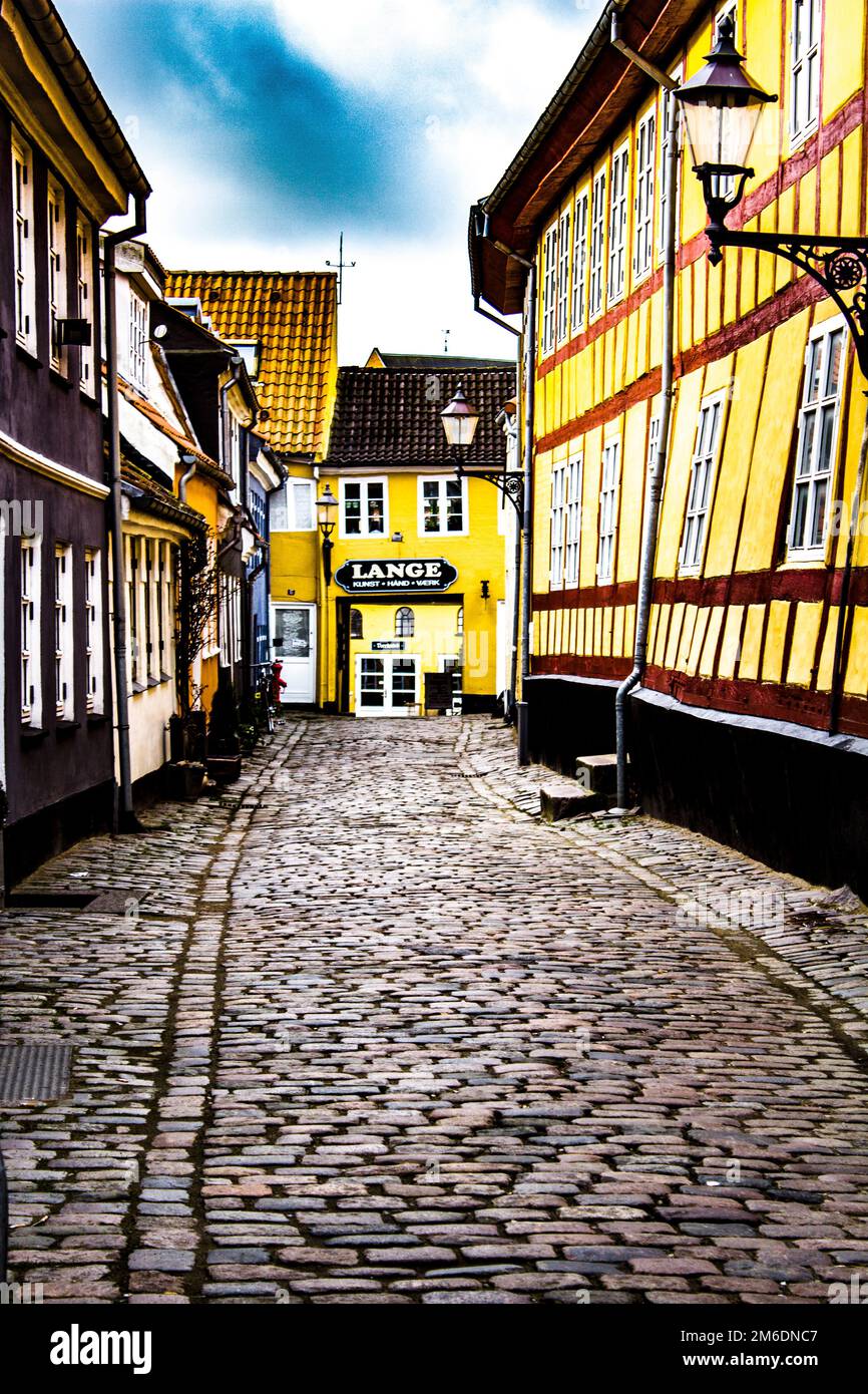 The old town of Aalborg Stock Photo - Alamy