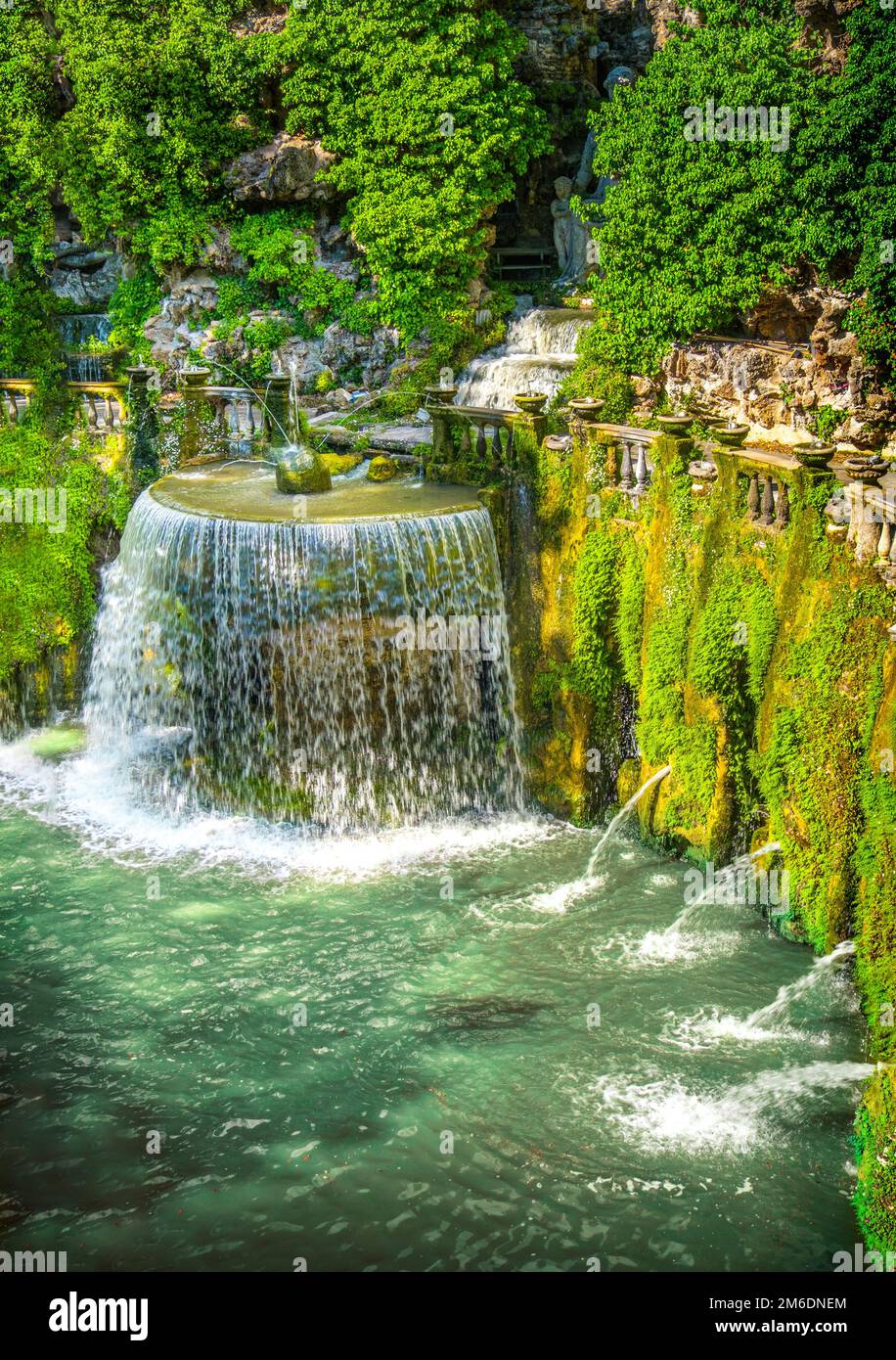 Villa D Este gardens in Tivoli - Oval Fountain or Fontana del Ovato ...
