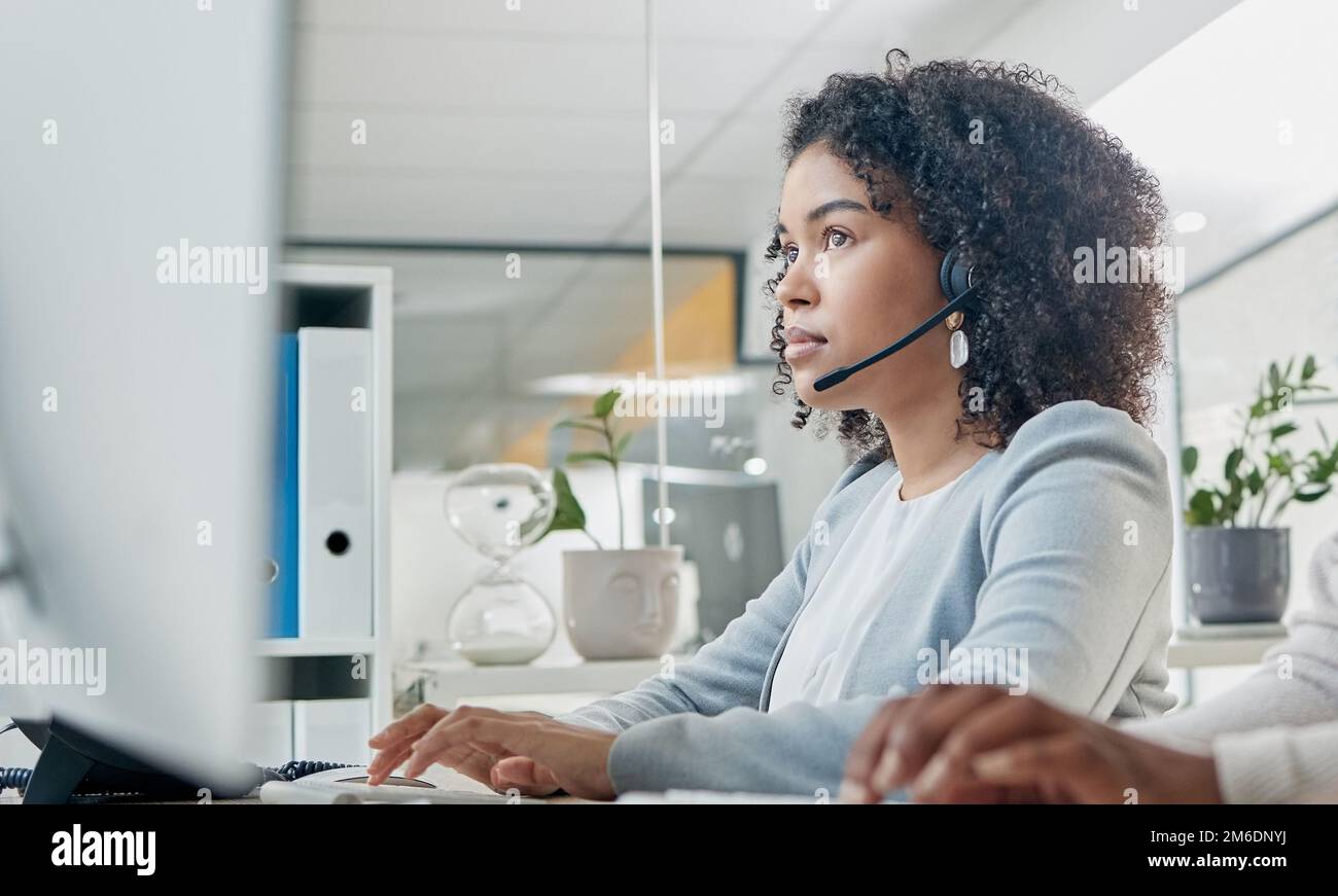 Call Center Agent At Computer