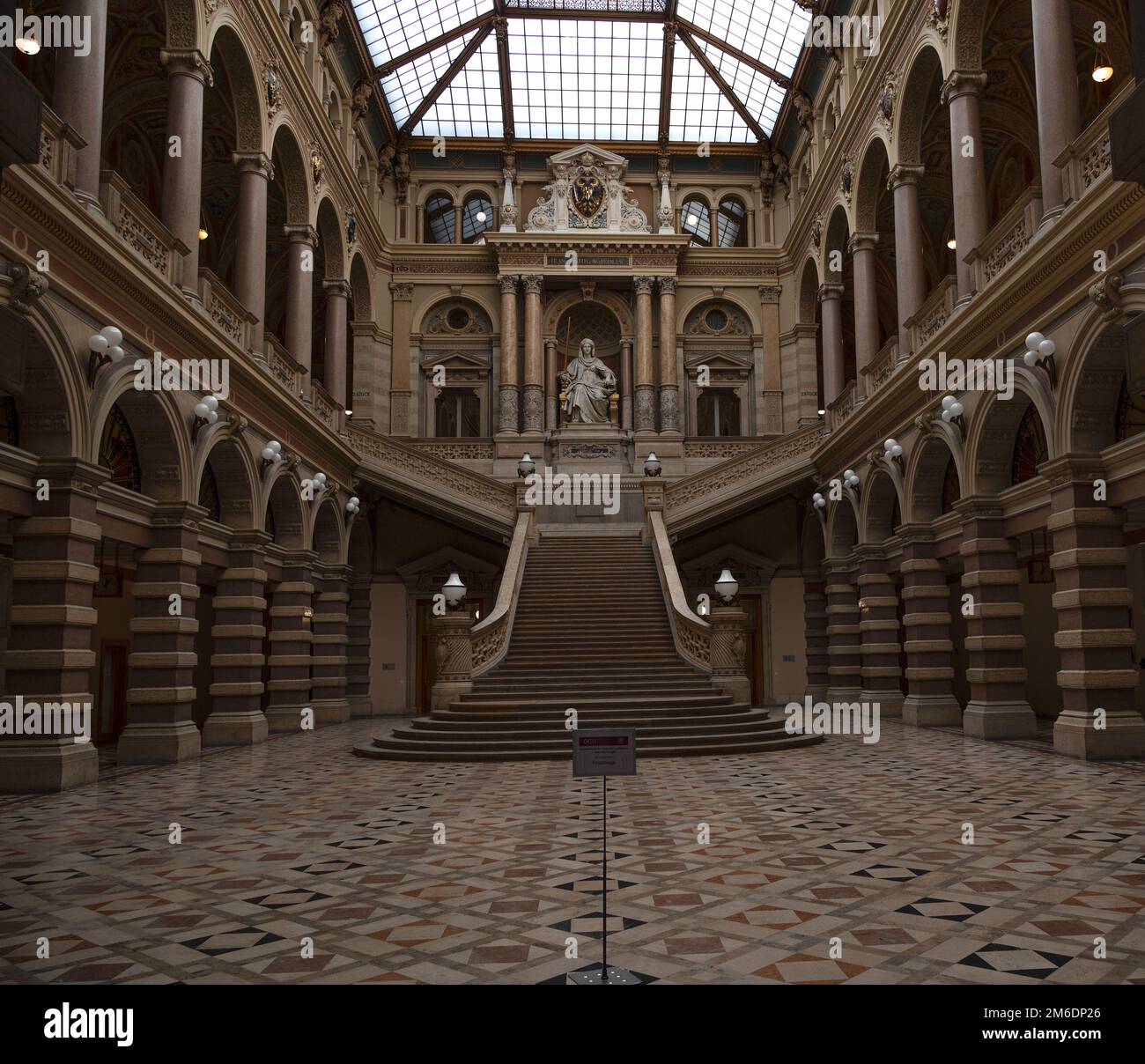 Interior view of Palace of Justice or Justizpalast.This Neo-Renaissance ...
