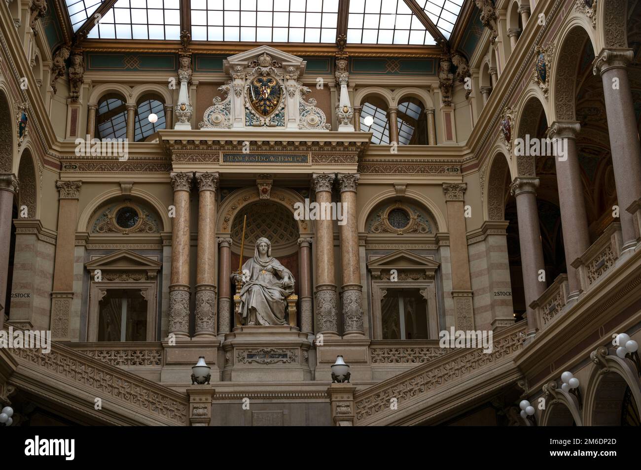Interior view of Palace of Justice or Justizpalast.This Neo-Renaissance ...