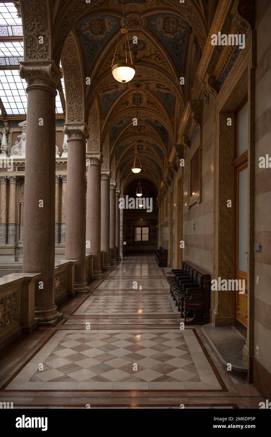 Interior view of Palace of Justice or Justizpalast.This Neo-Renaissance ...
