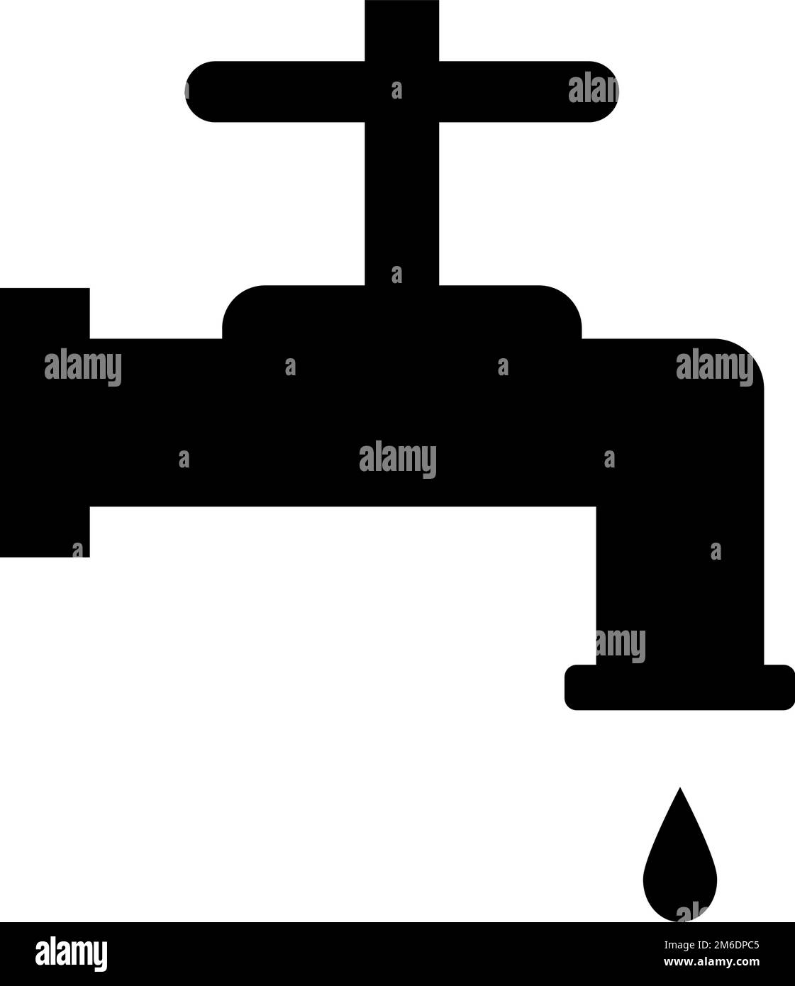 Tap water isolated icon Black and White Stock Photos & Images - Alamy