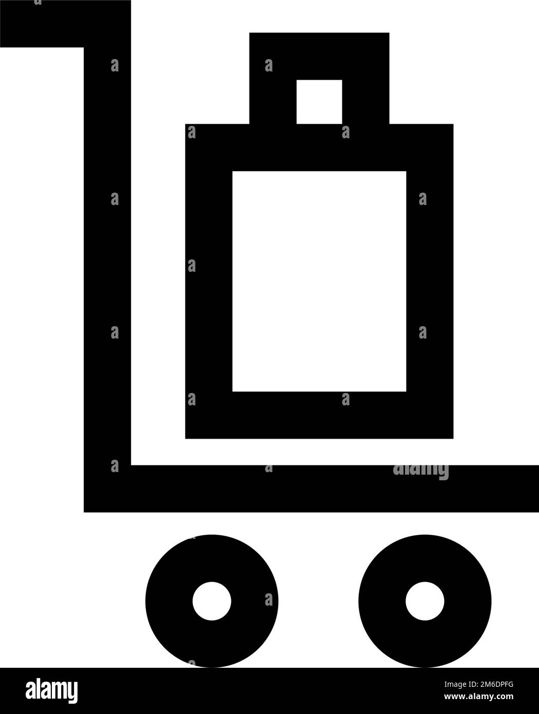 Trolley with luggage icon. Editable vector Stock Vector Image & Art - Alamy