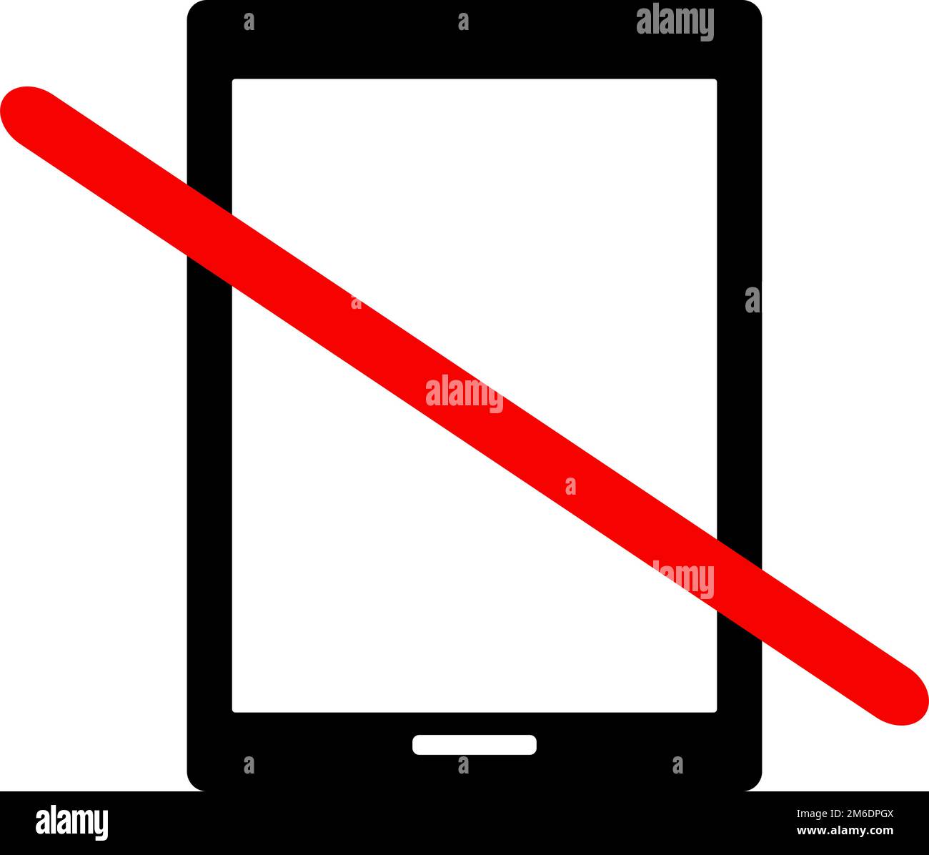 Smartphones are prohibited. Smartphone failure. Editable vector Stock ...