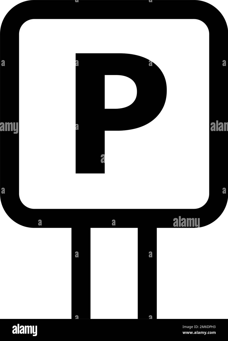 Simple parking sign. Parking space. Editable vector Stock Vector Image ...
