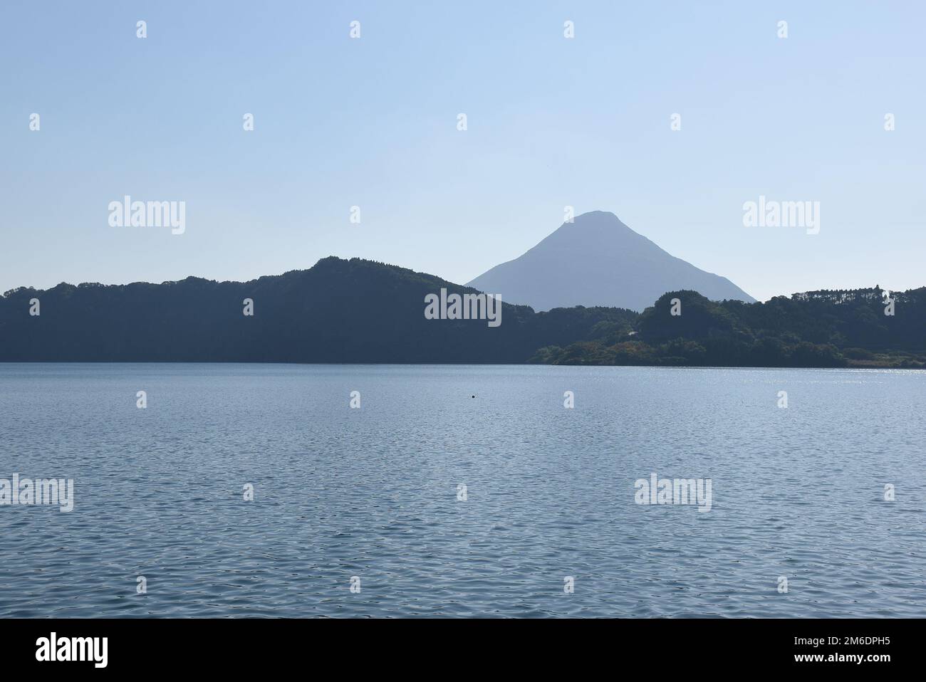 View of famous volcano Kaimondake in the south part of Japan, Kagoshima ...