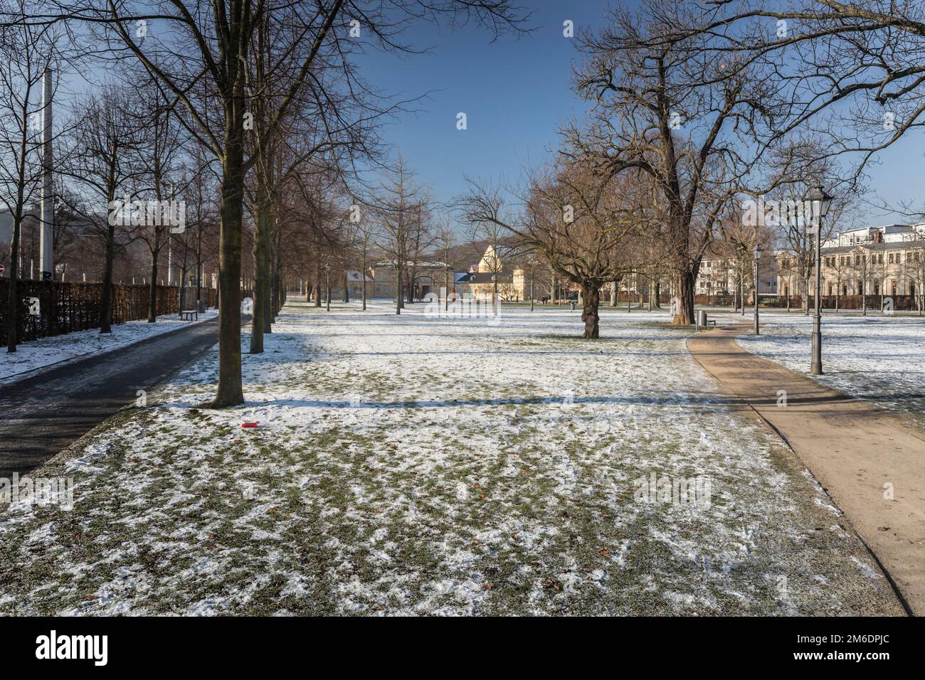 Nice views in a park with historic buildings in Gera Stock Photo - Alamy