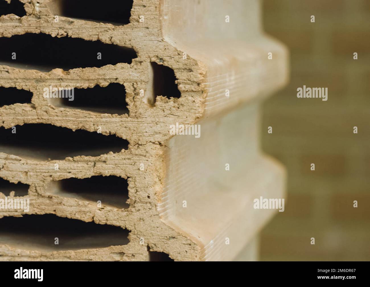 Samples of hollow bricks. factory products Stock Photo - Alamy