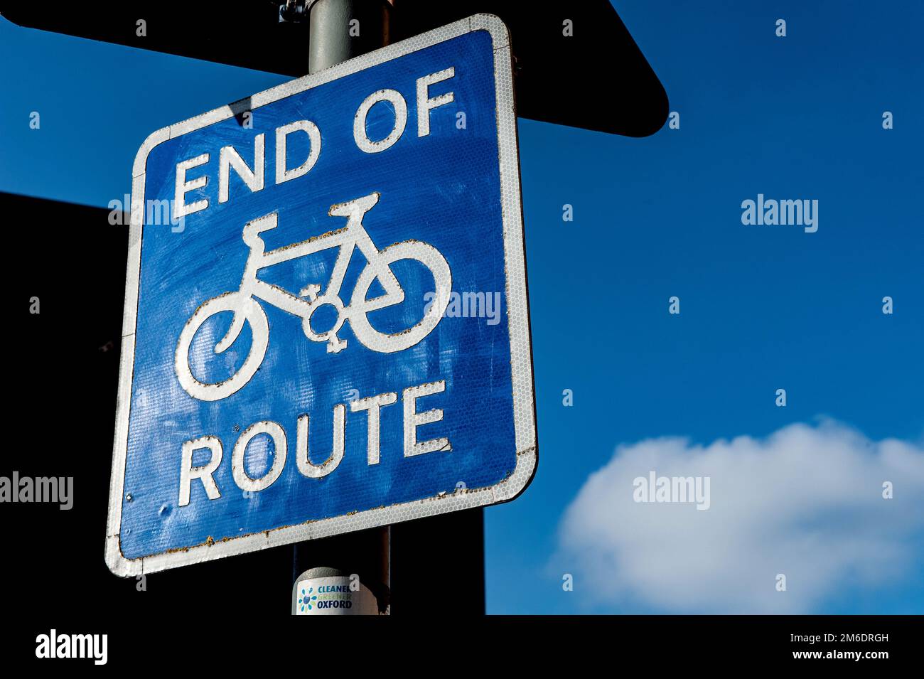 End of the Cycle Route Sign, Botley road, Oxford City England Stock ...