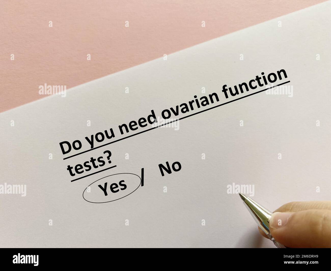 One person is answering question about infertility. She needs ovarian ...