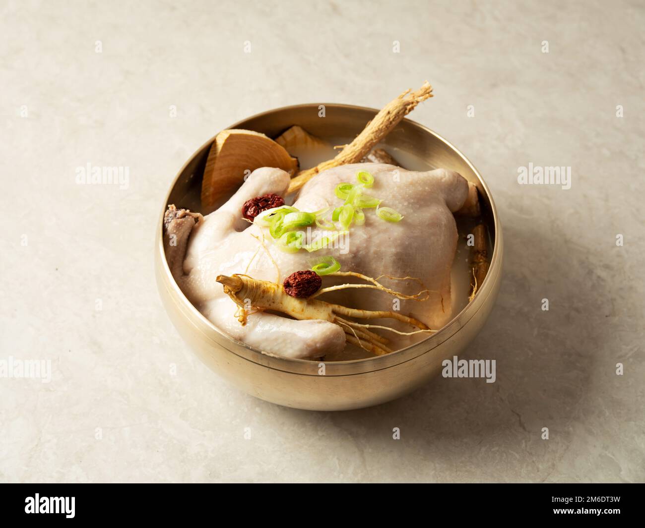 samgyetang, chicken soup with ginseng Stock Photo - Alamy