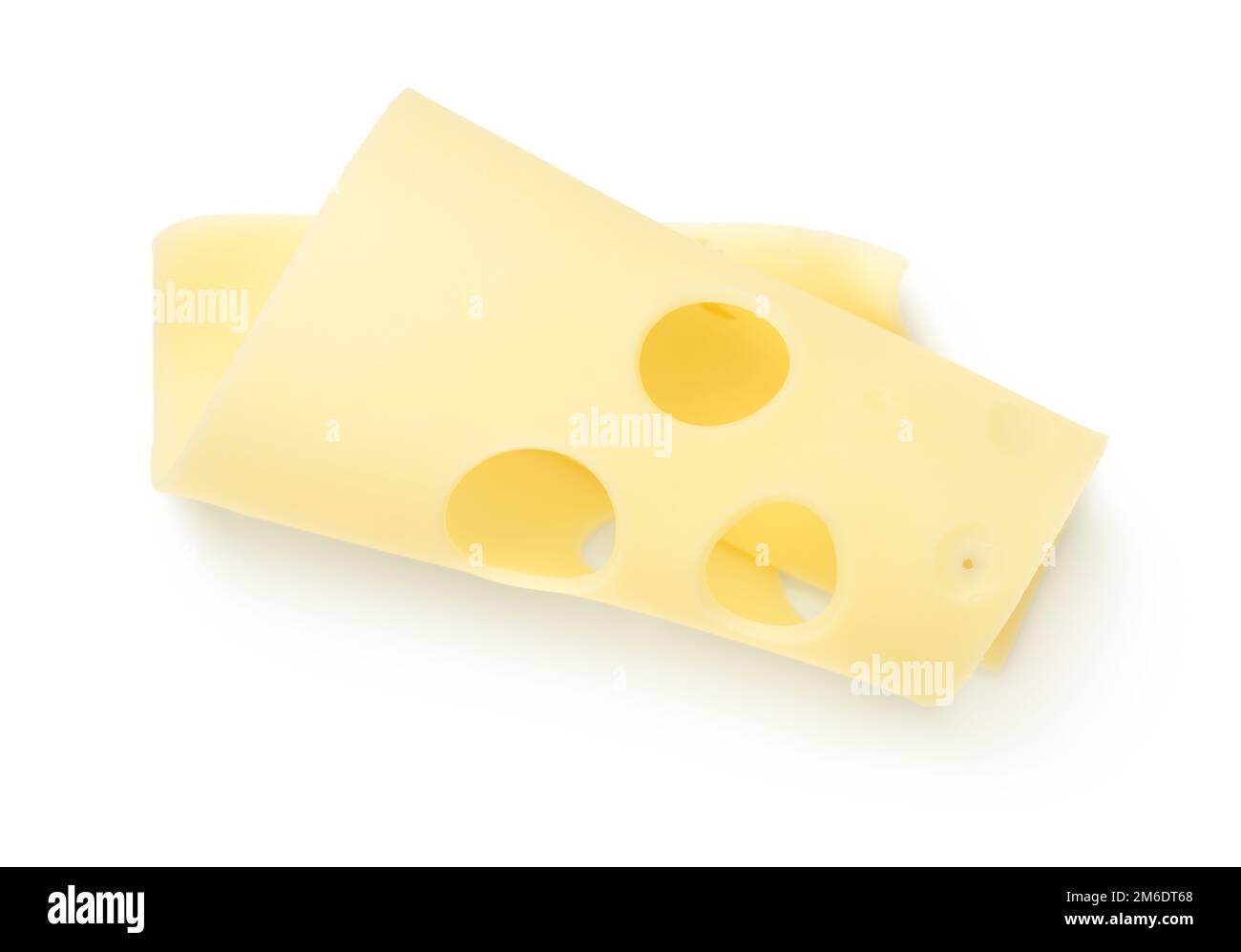Emmentaler Cheese Slice Isolated On White Background Stock Photo - Alamy