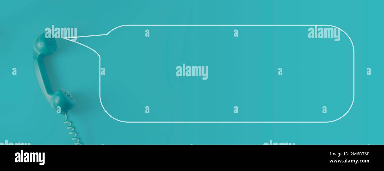 A blue vintage dial telephone handset Stock Photo - Alamy