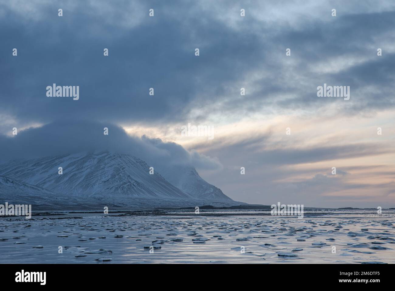 Frozen landscape in Iceland Stock Photo - Alamy