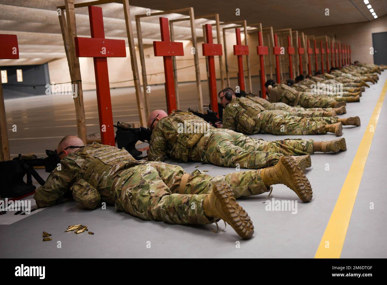 Members of Team Minot train at the new Combat Arms Training building on ...