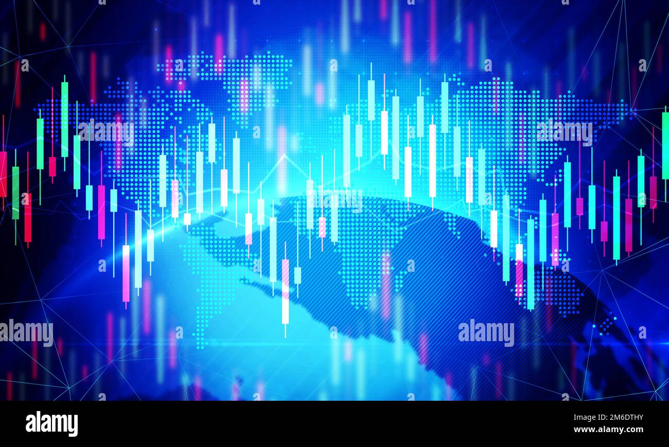 Digital Stock market trading background.Business investment concept ...