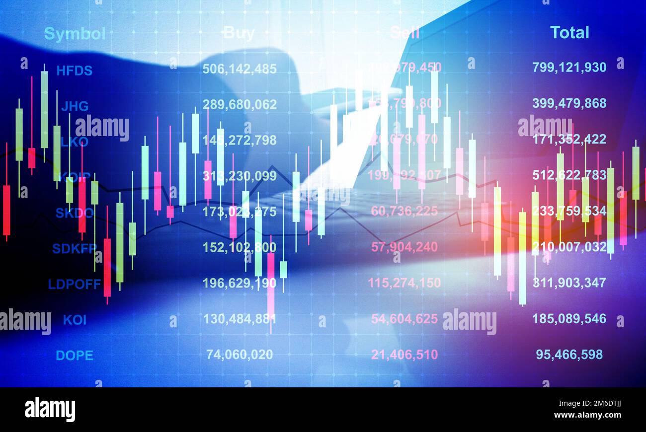 Digital Stock market trading background.Business investment concept ...