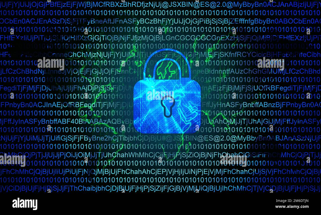 Online network security certification concept.Security encryption on ...