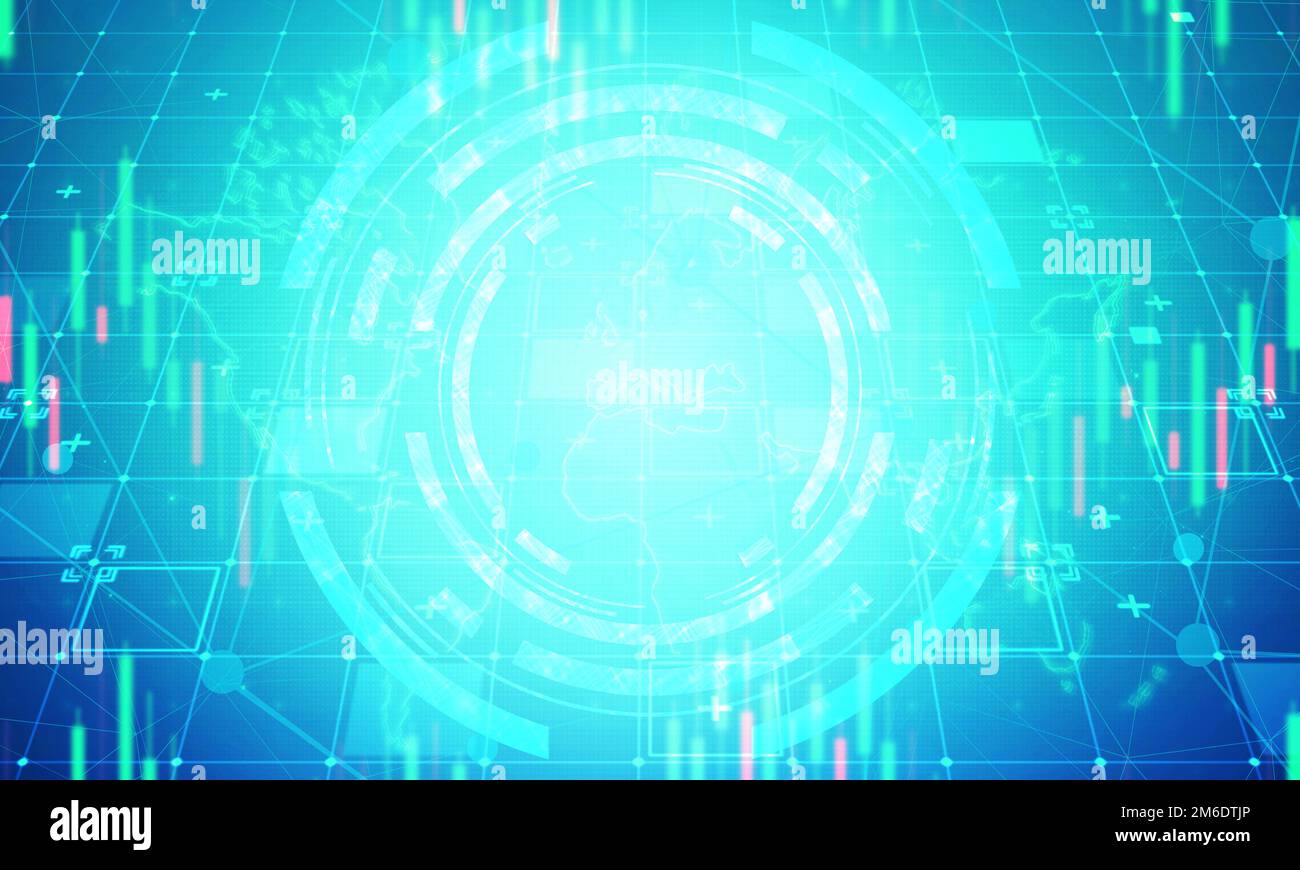 Digital Stock market trading background.Business investment concept ...