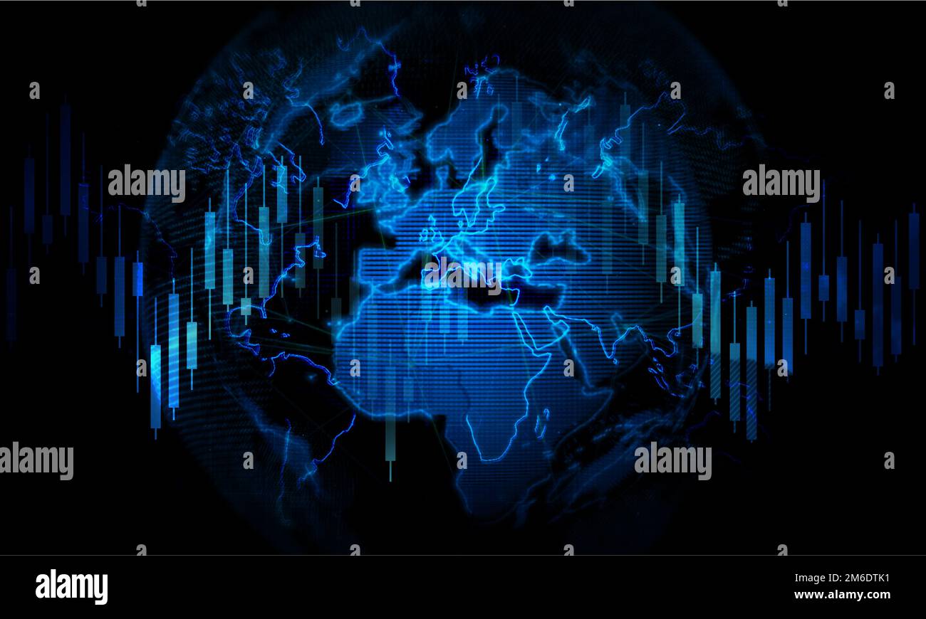 Digital Stock market trading background.Business investment concept ...