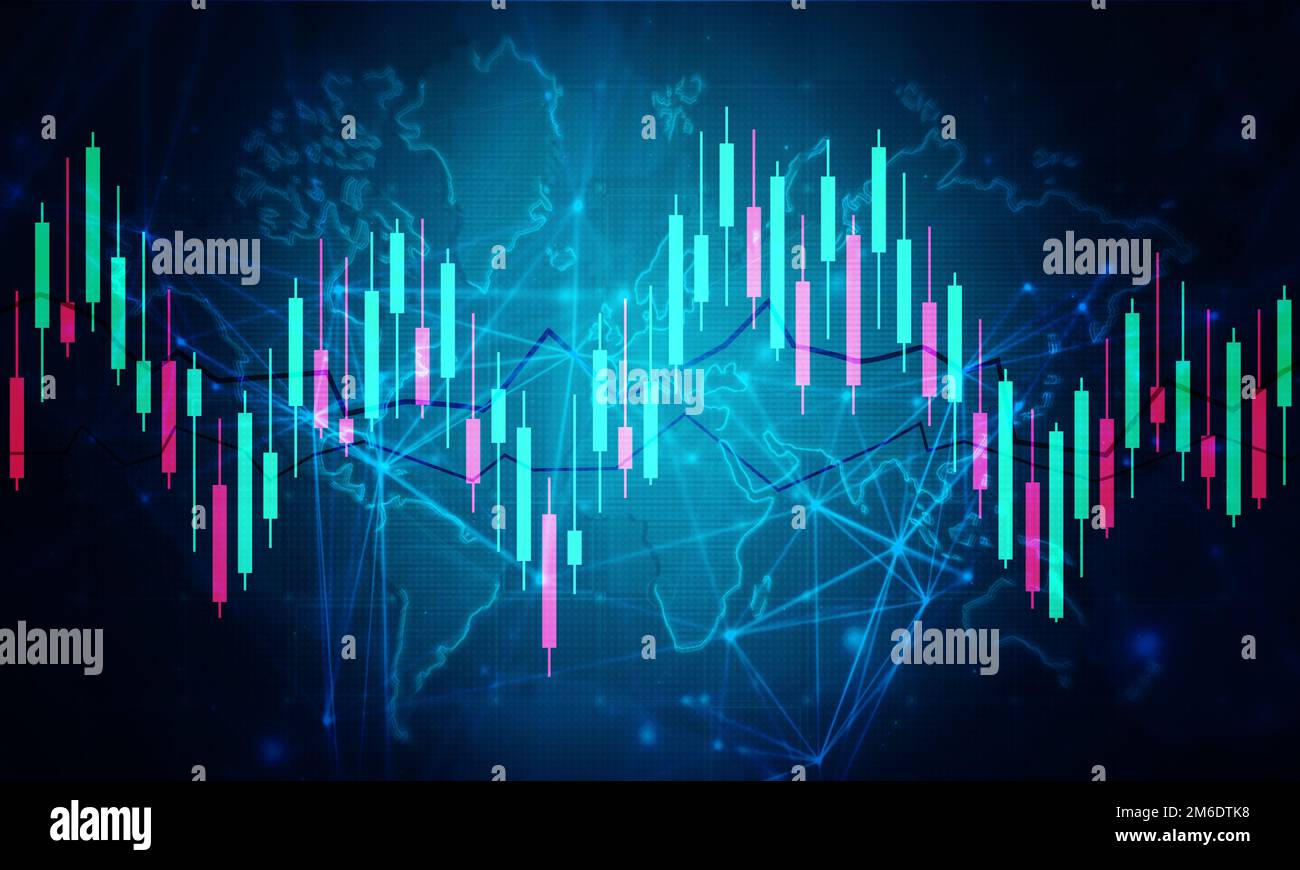 Digital Stock market trading background.Business investment concept ...