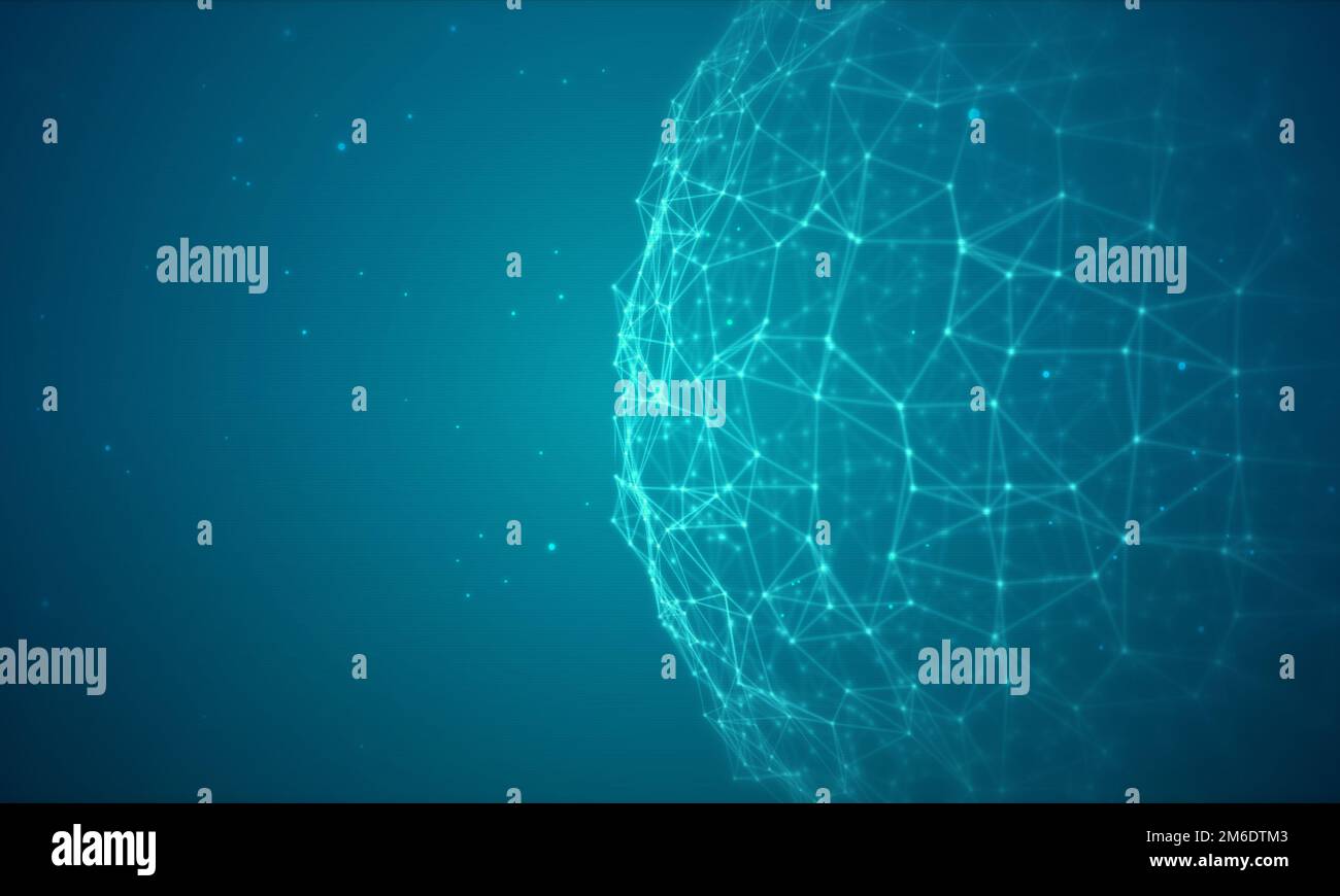 Abstract plexus sphere background.Digital business corporate technology ...