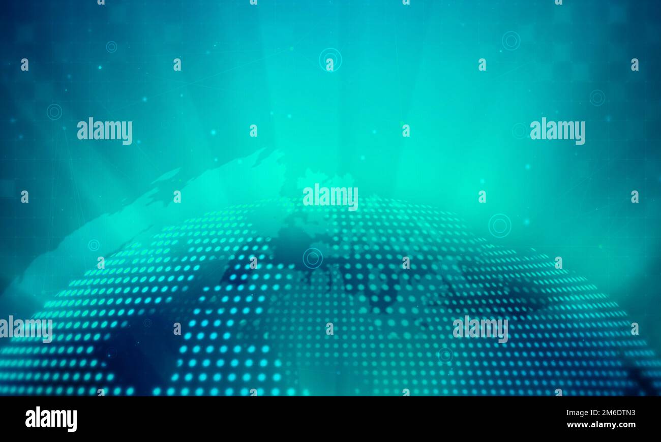 Cyber world network background.Global business technology.Digital world ...