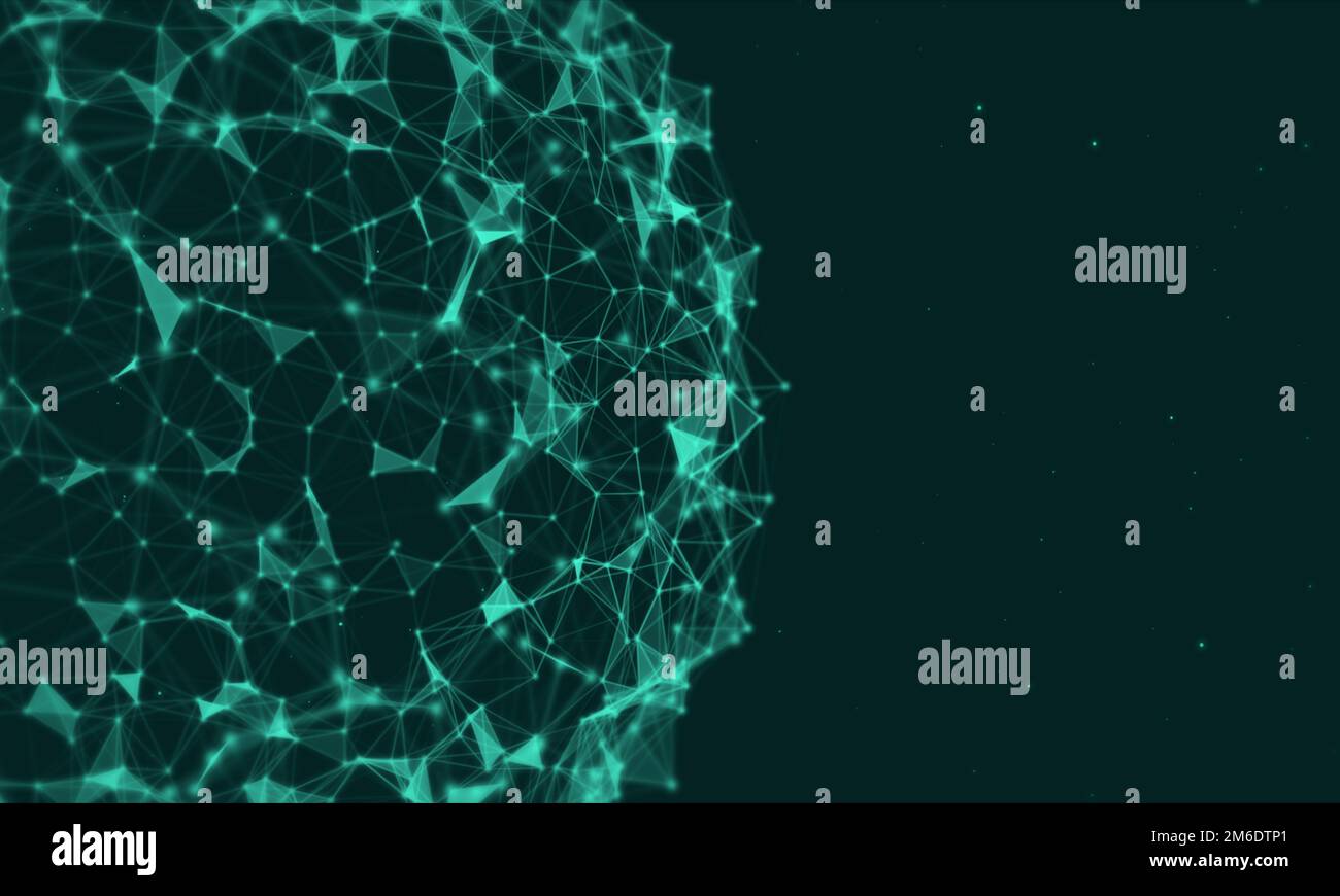 Abstract plexus sphere background.Digital business corporate technology ...