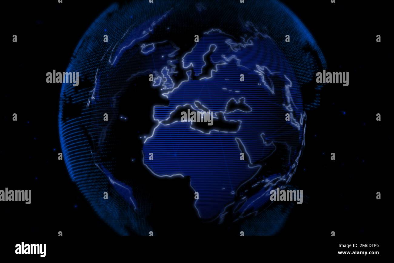 Cyber world network background.Global business technology.Digital world ...