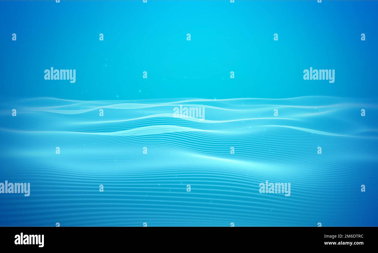 Abstract blue wave background Stock Photo - Alamy