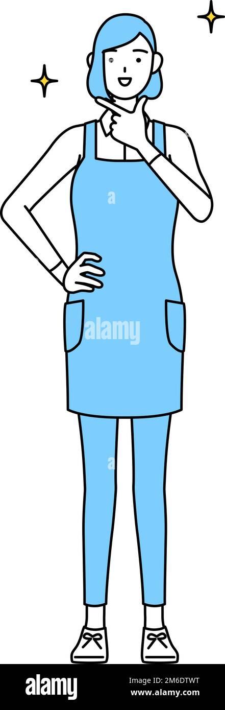 Confident supermarket clerk Stock Vector Images - Alamy