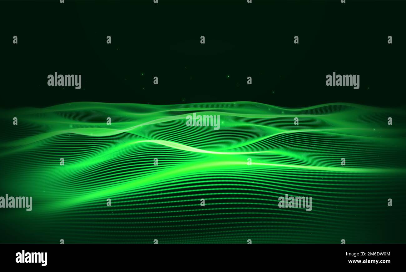 Abstract green wave background Stock Photo - Alamy