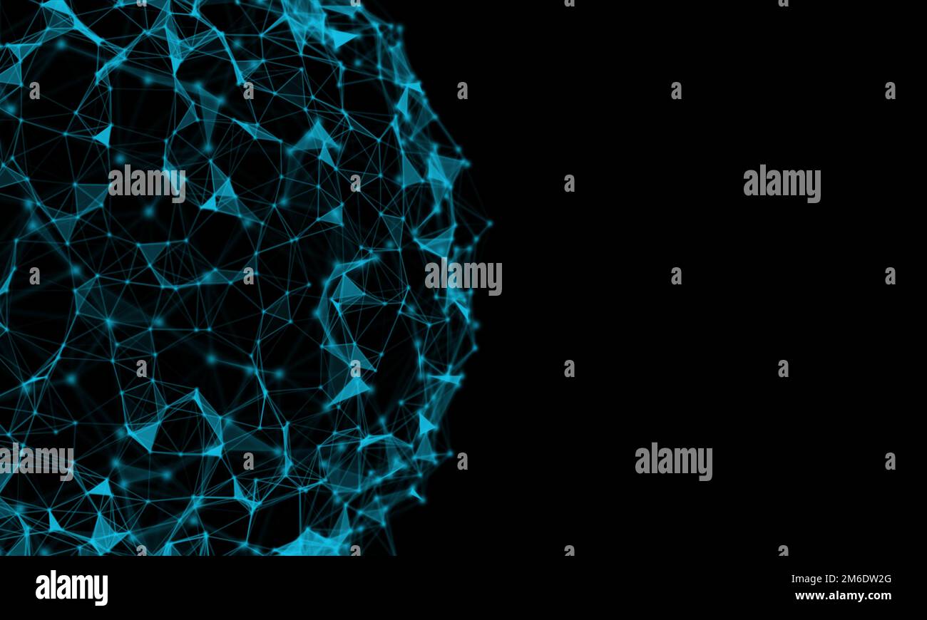Abstract plexus sphere background.Digital business corporate technology ...
