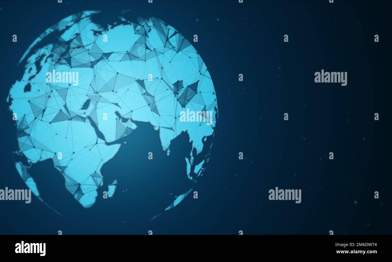 Global cyber news concept.Business networking background.Plexus sphere ...