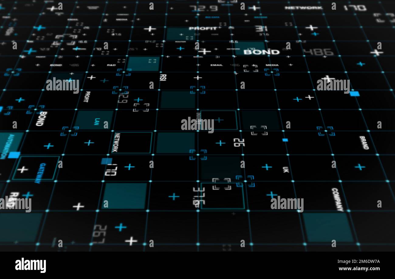 Digital data grid technology background.Hitech corporate network ...