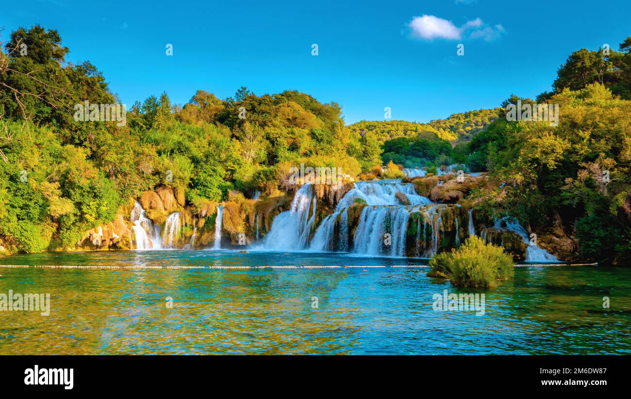 KRKA waterfalls Croatia, Krka national park Croatia on a bright summer ...