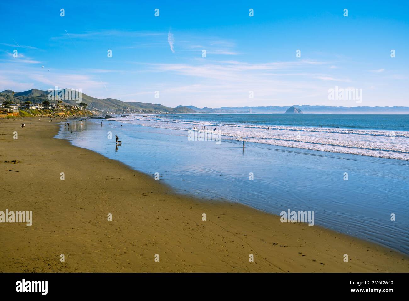 Cayucos beach on California's central coast. Cayucos is a charming ...